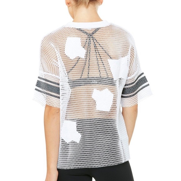 ALO Yoga | Tops | Alo Yoga Short Sleeve Mesh Yoga Jersey Top | Poshmark